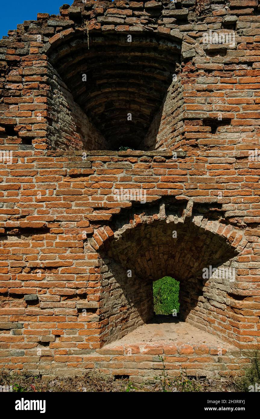 Two gun ports or embrasures in one of the north west bastions in the ...