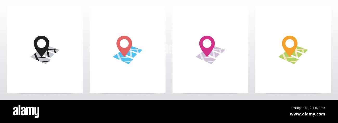 Location Pin On Letter Logo Design E Stock Vector Image & Art - Alamy