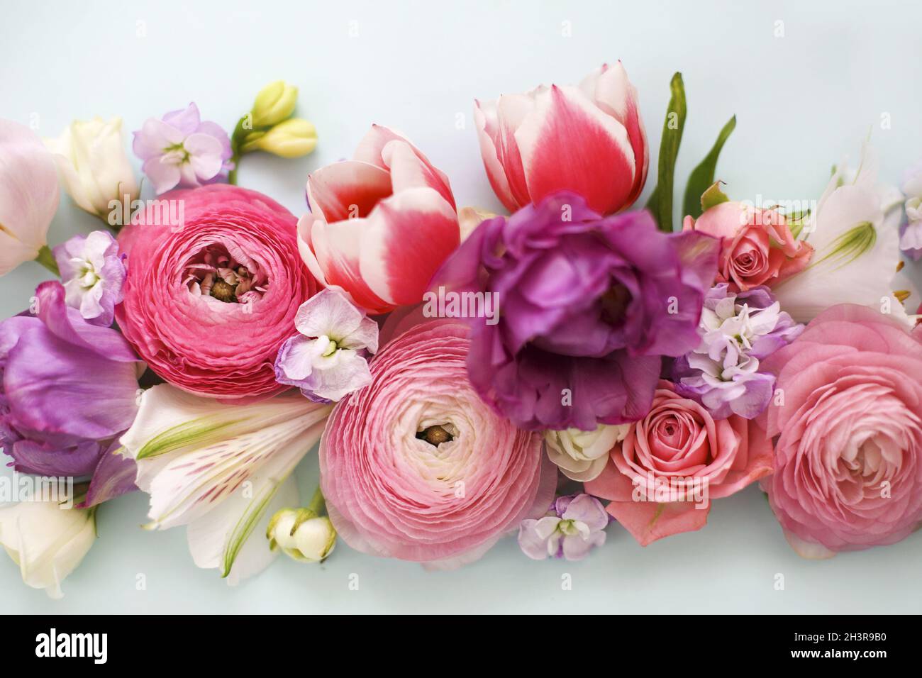 Natural composition of fresh flowers Stock Photo - Alamy