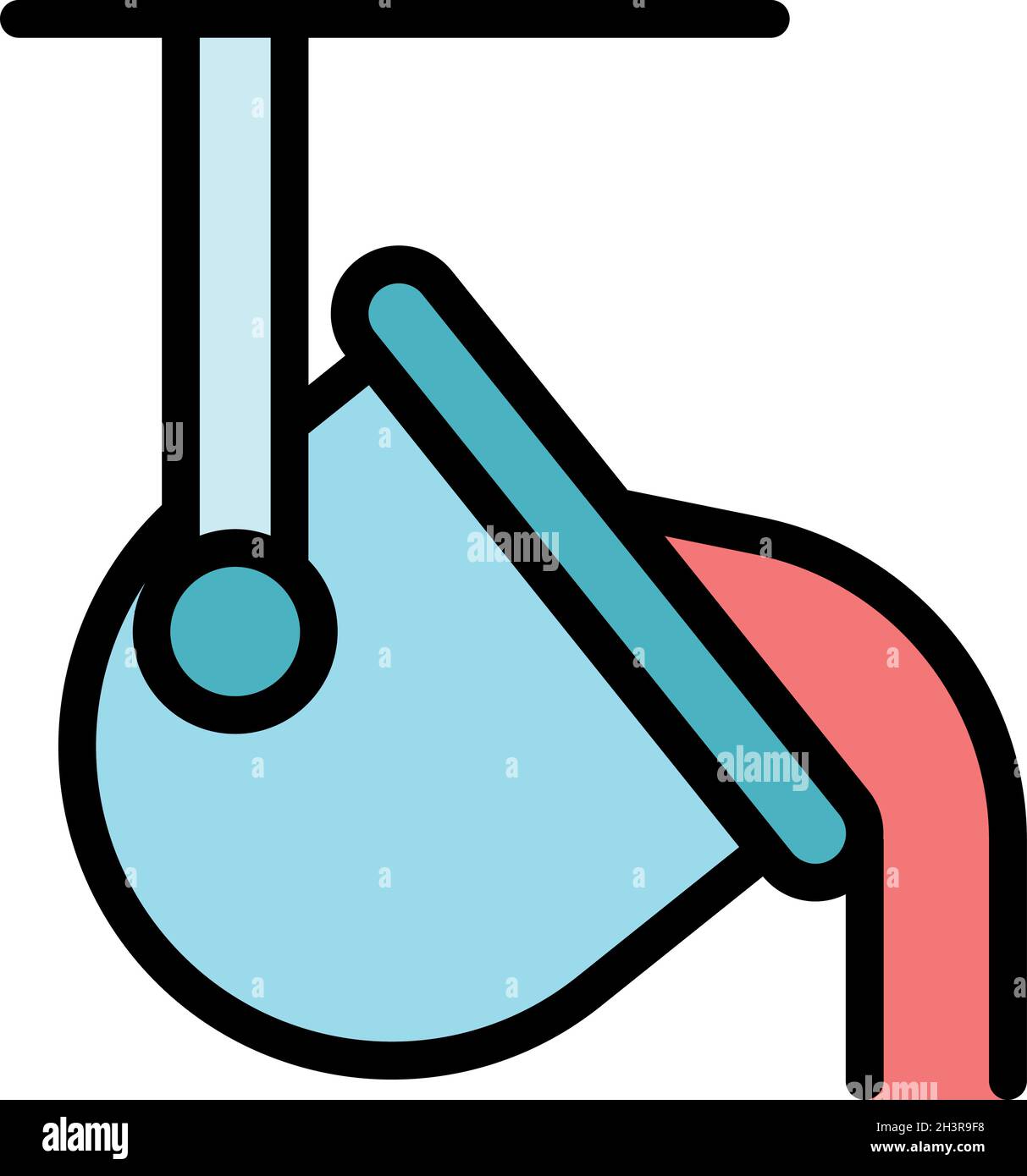 Metallurgy hot pot icon. Outline metallurgy hot pot vector icon color ...