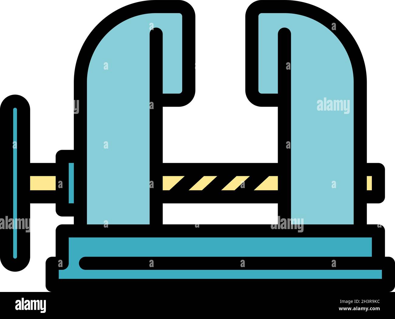 Blacksmith metal vise icon. Outline blacksmith metal vise vector icon ...