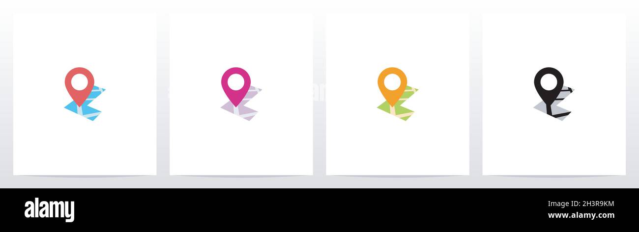 Location Pin On Letter Logo Design L Stock Vector Image & Art - Alamy