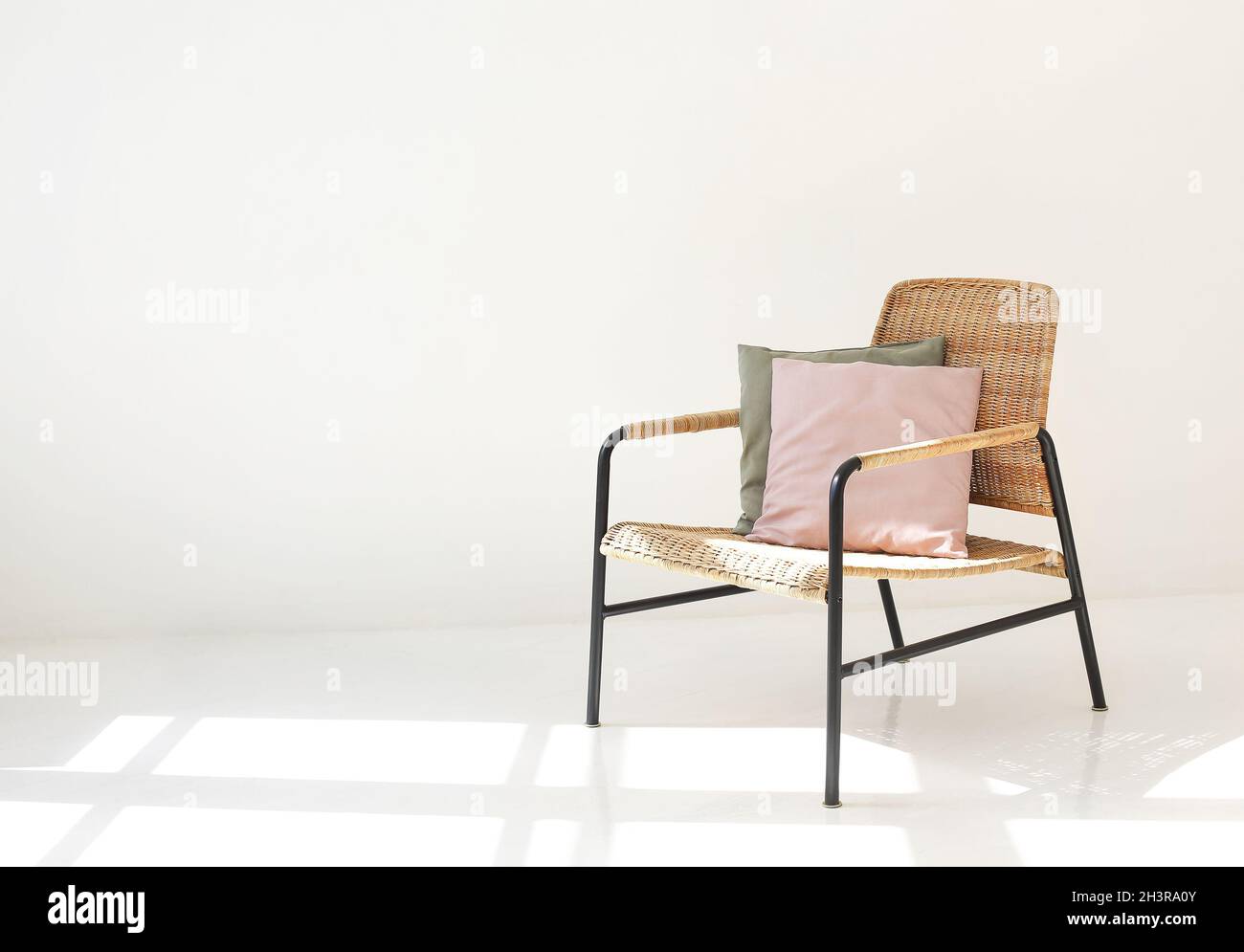 Interior of cozy room with armchair Stock Photo - Alamy