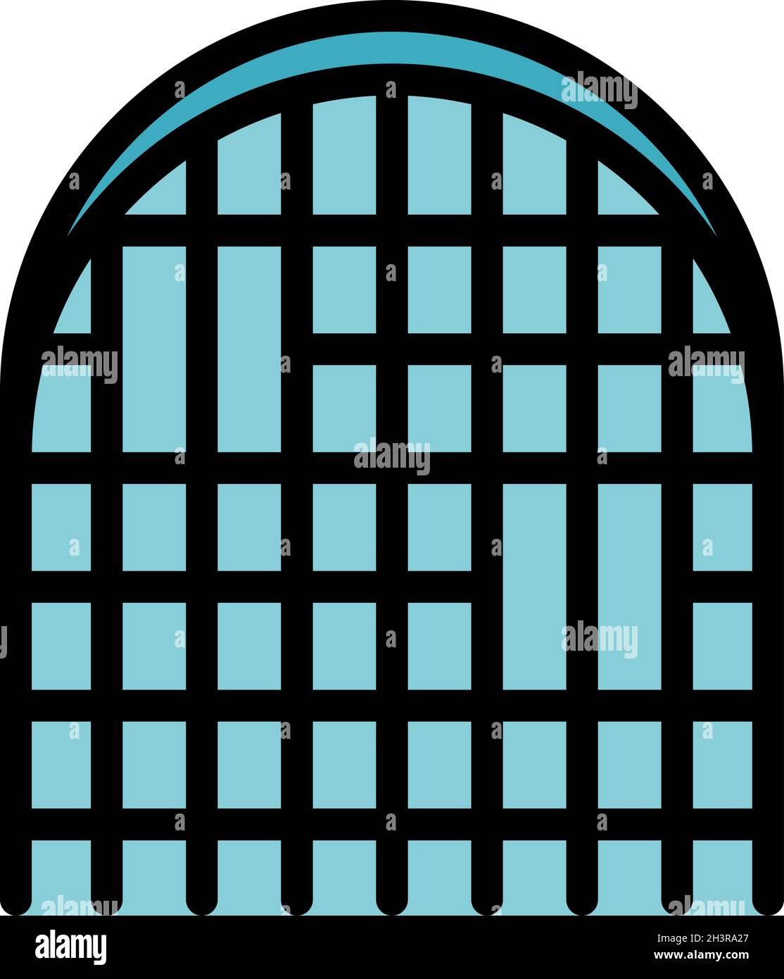 Blacksmith castle gate icon. Outline blacksmith castle gate vector icon ...