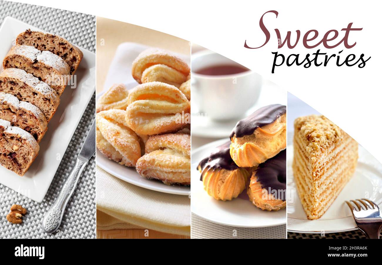 Food menu collage hi-res stock photography and images - Alamy