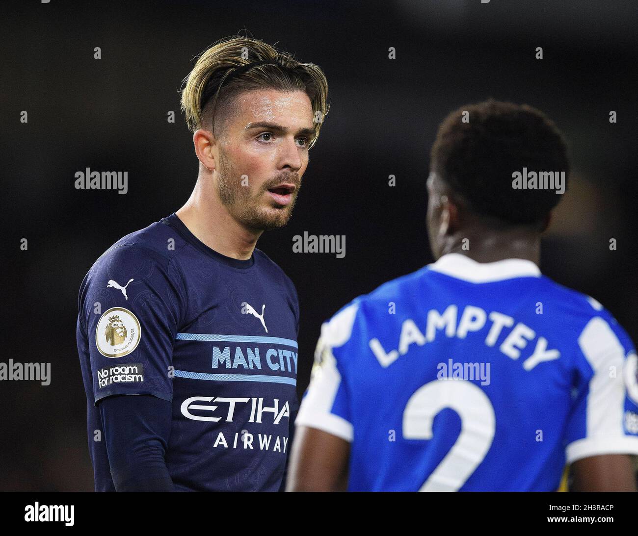 Manchester City's Jack Grealish during the game at the Amex Stadium ...
