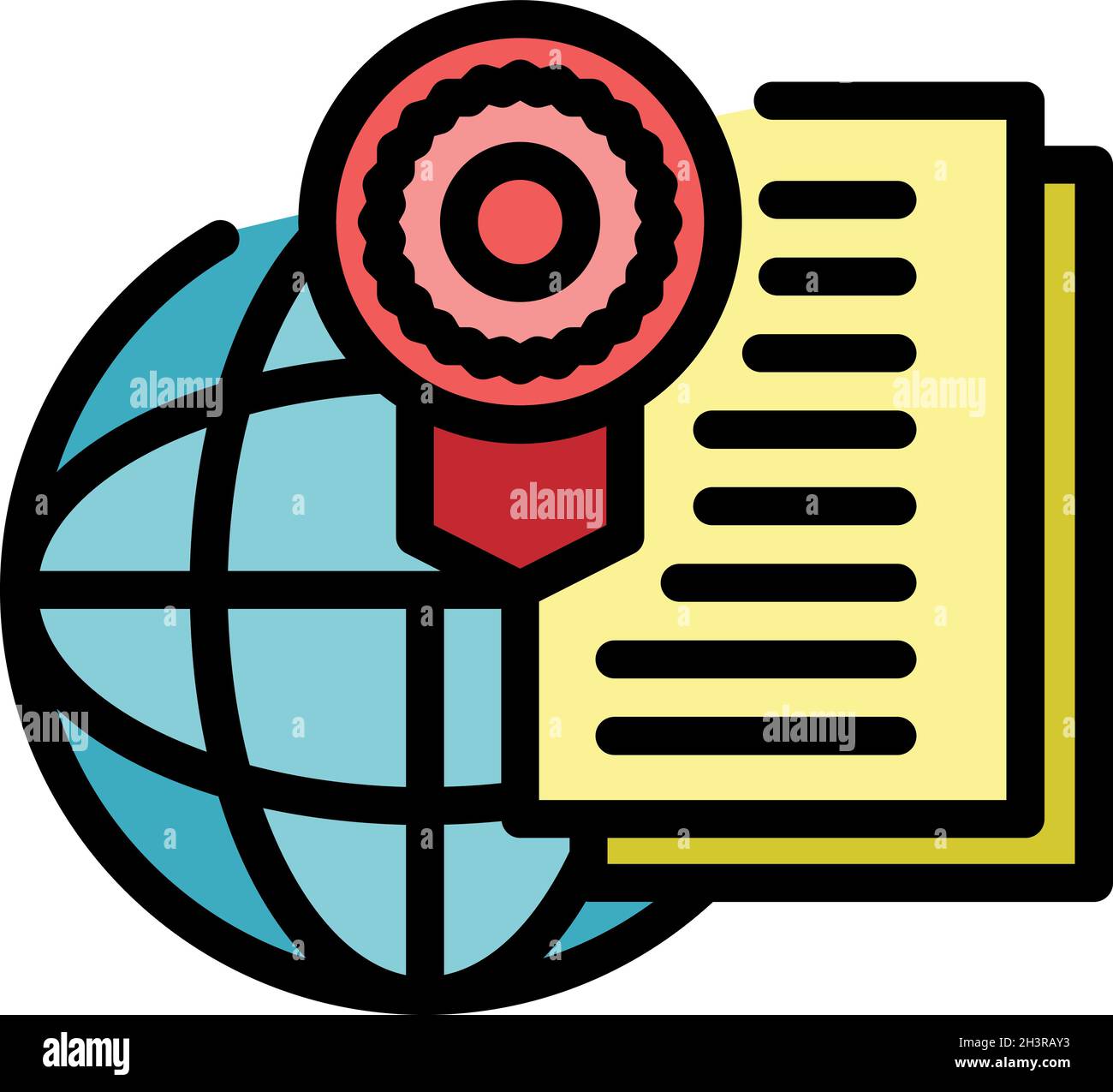 Authorized service icon. Outline authorized service vector icon color ...