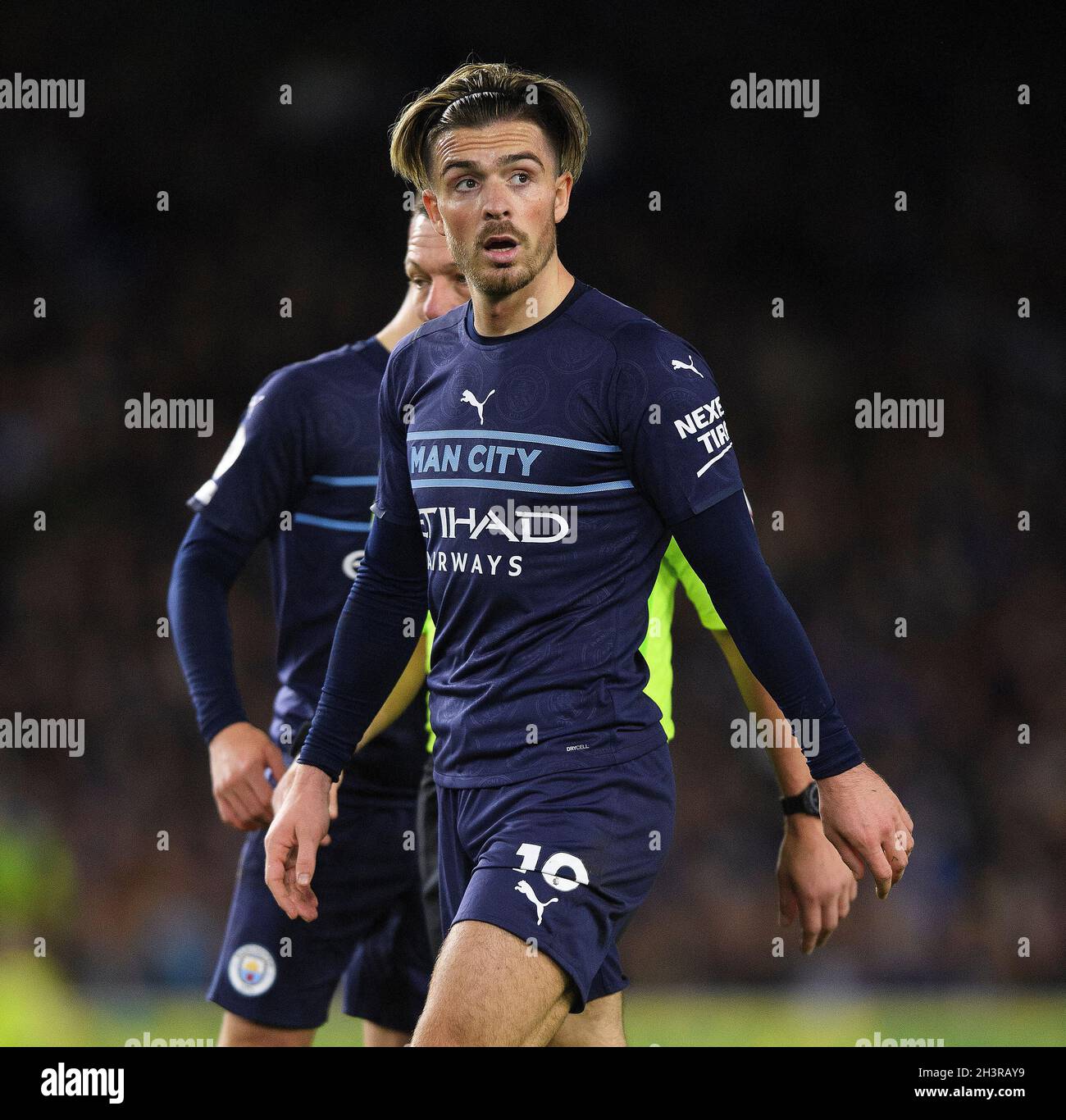 Manchester City's Jack Grealish during the game at the Amex Stadium ...