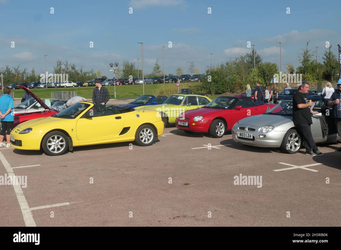 MG car rally at The British car museum Gaydon UK Stock Photo - Alamy
