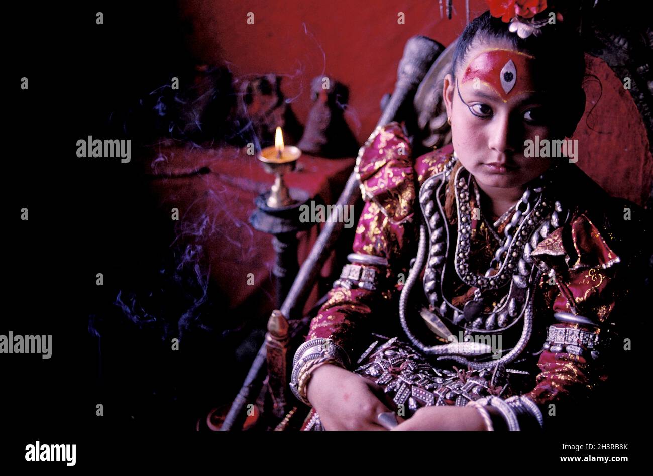 Nepal, Kathmandu valley, Kumari the Living Goddess Stock Photo - Alamy