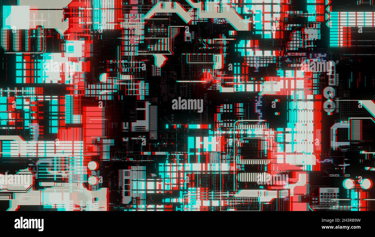 Glitched technology background Stock Photo - Alamy