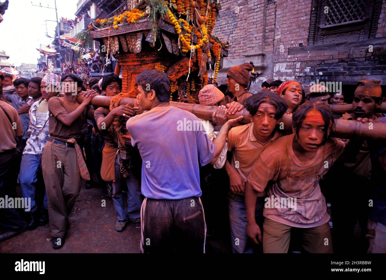 Nepal, Kathmandu Valley, Thimi City, Balkumari Jatra Festival Stock ...