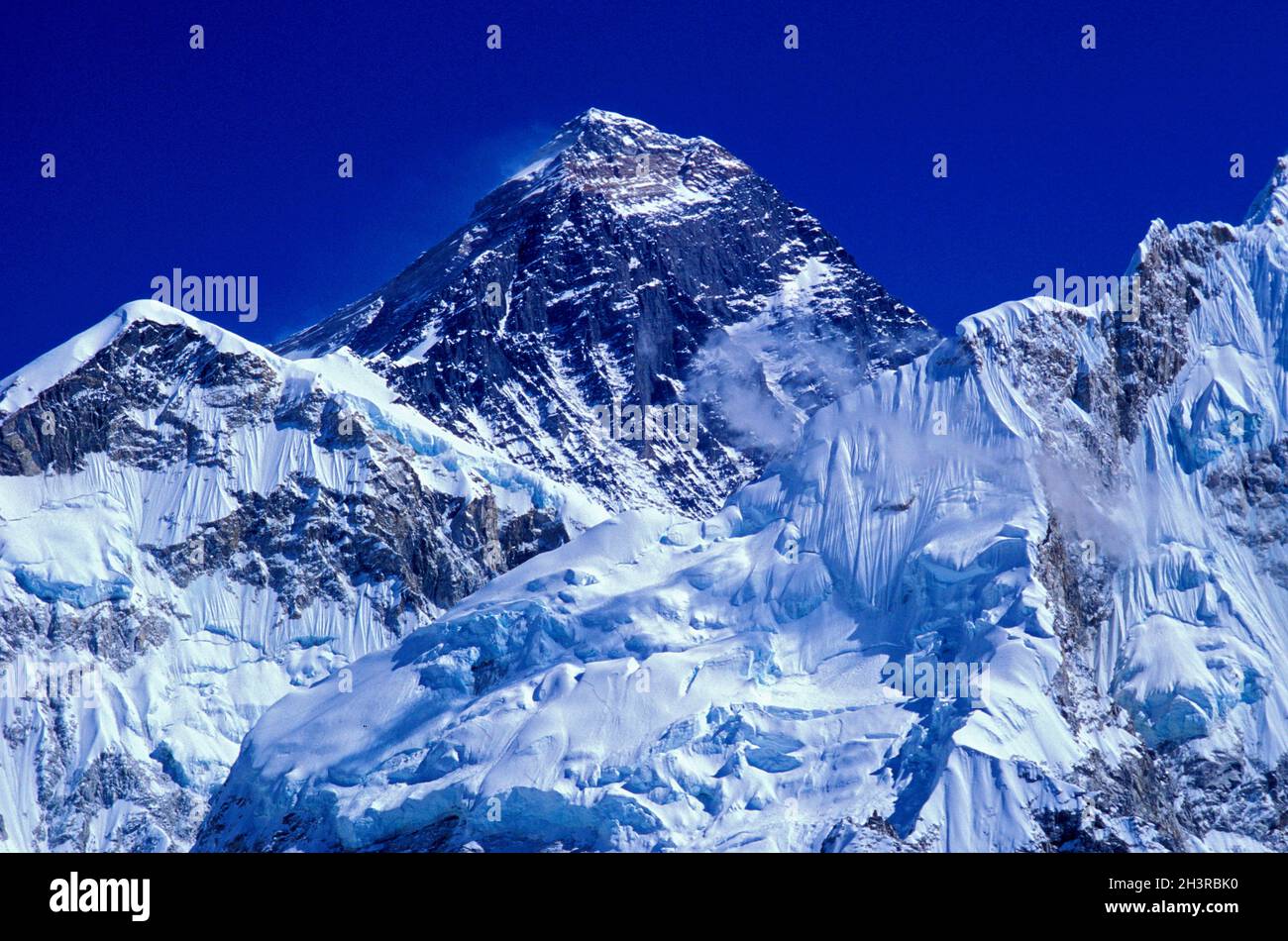 Mount Everest 8848m and Lhotse, Khumbu region, Nepal Stock Photo - Alamy