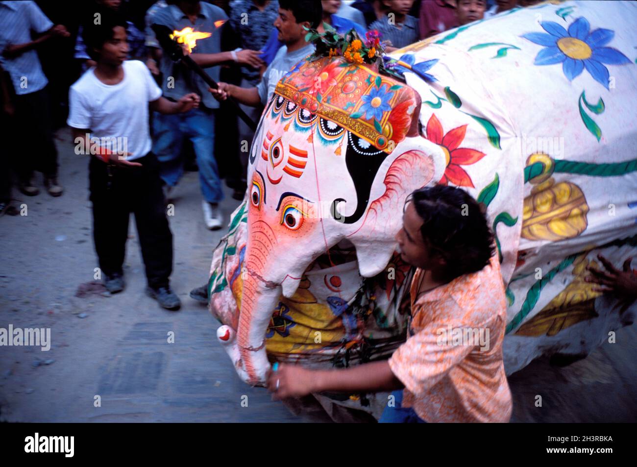 Nepal, Kathmandu Valley, Kathmandu, Indra Jatra Festival, End of the ...