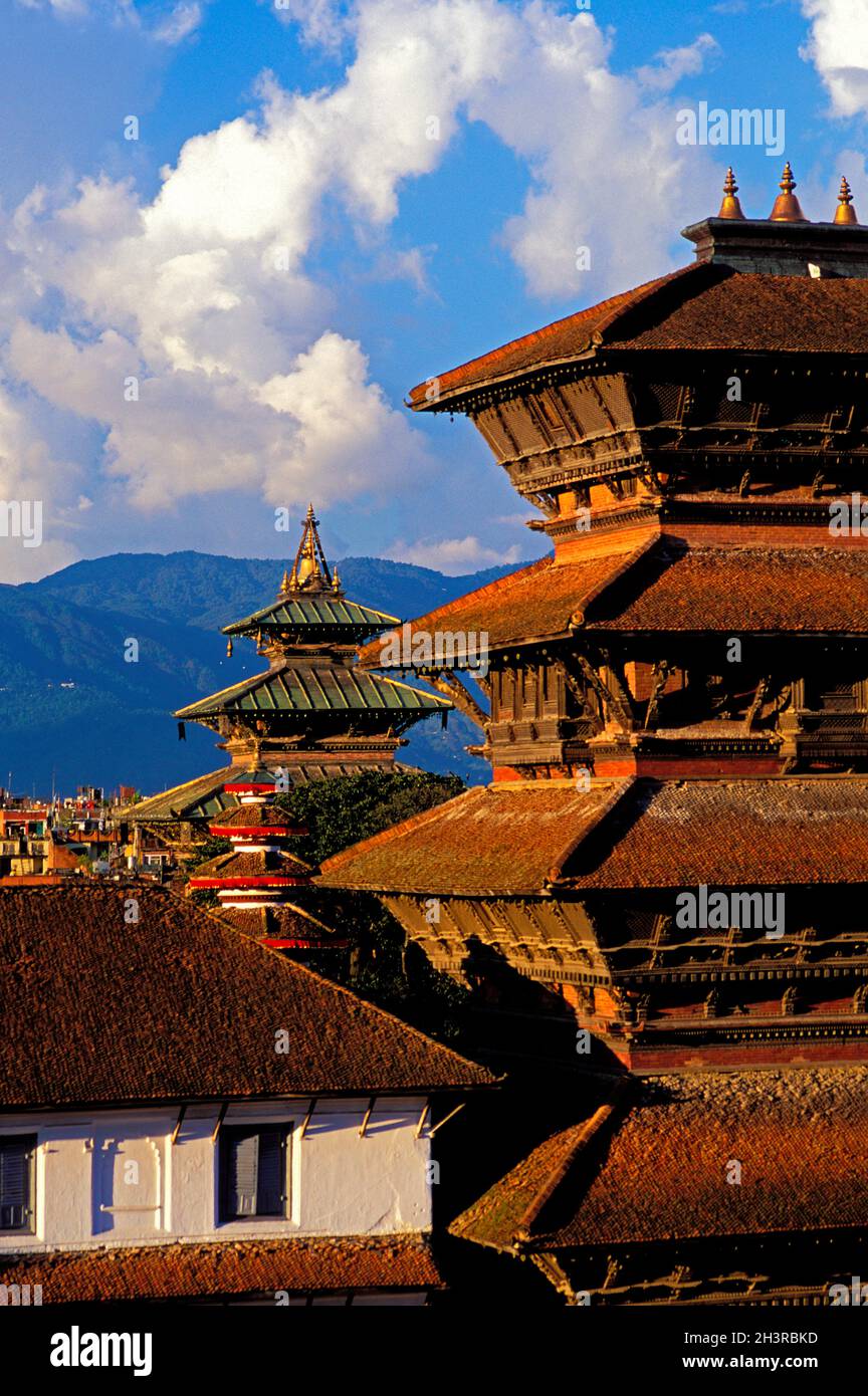 Nepal. Kathmandu valley. Kathmandu. Durbar Square. Basantapur Tower ...