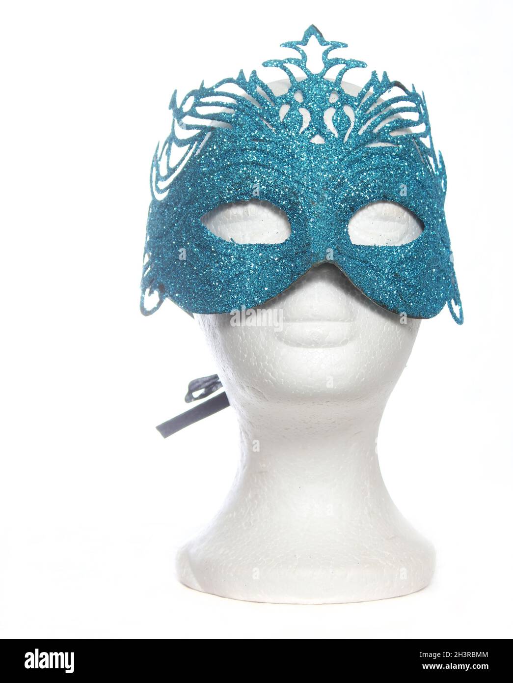 Blue Carnival Mardi Gras Mask on Mannequin Stock Photo - Alamy