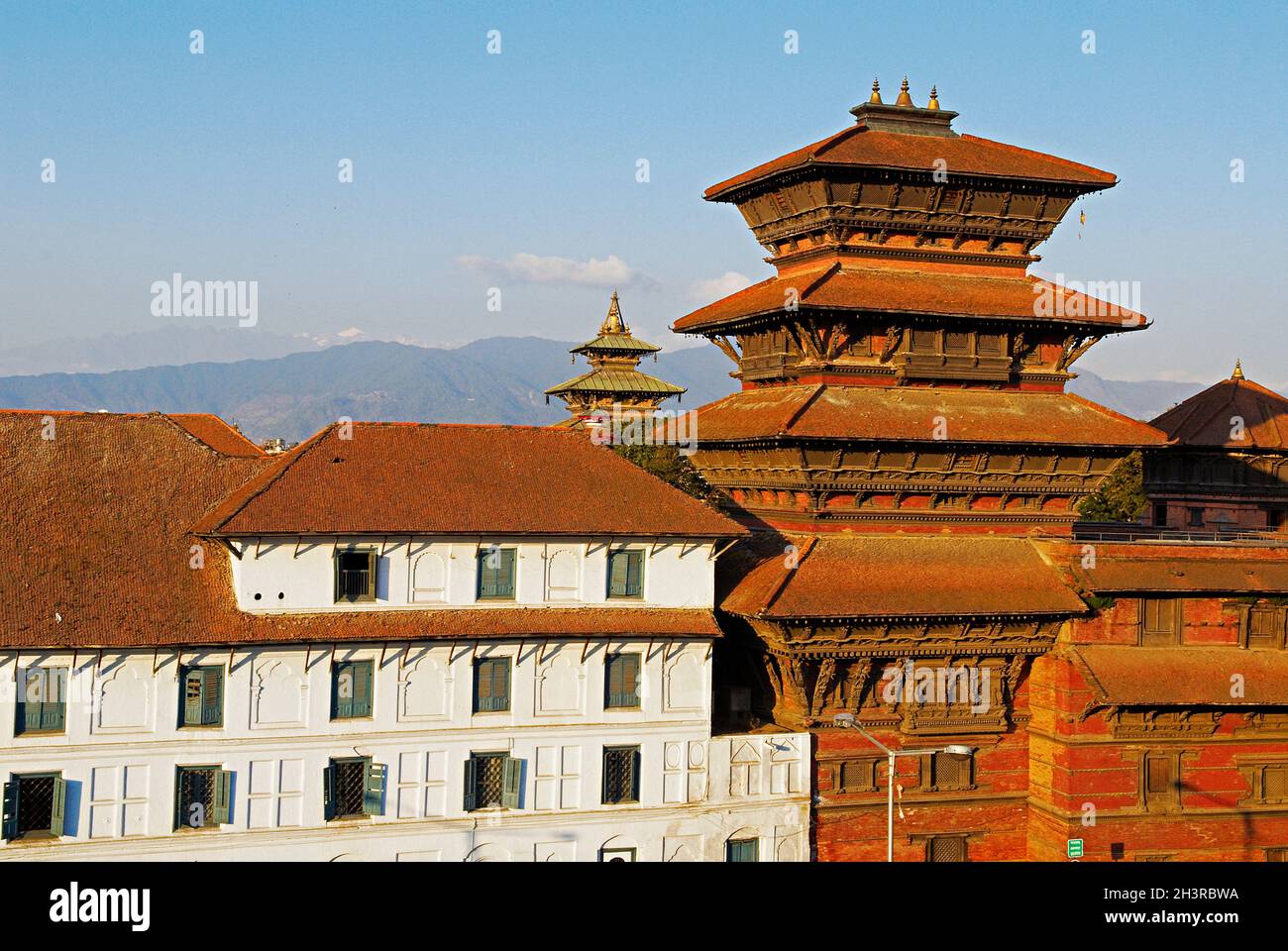 Nepal. Kathmandu valley. Kathmandu. Durbar Square. Basantapur Tower ...