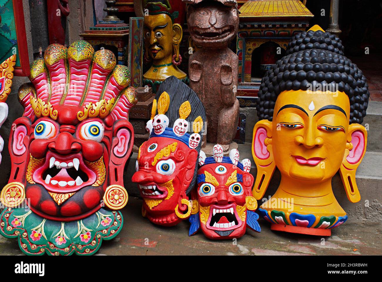 Nepal. Kathmandu valley. Kathmandu. Craft on Asan Tole street Stock ...