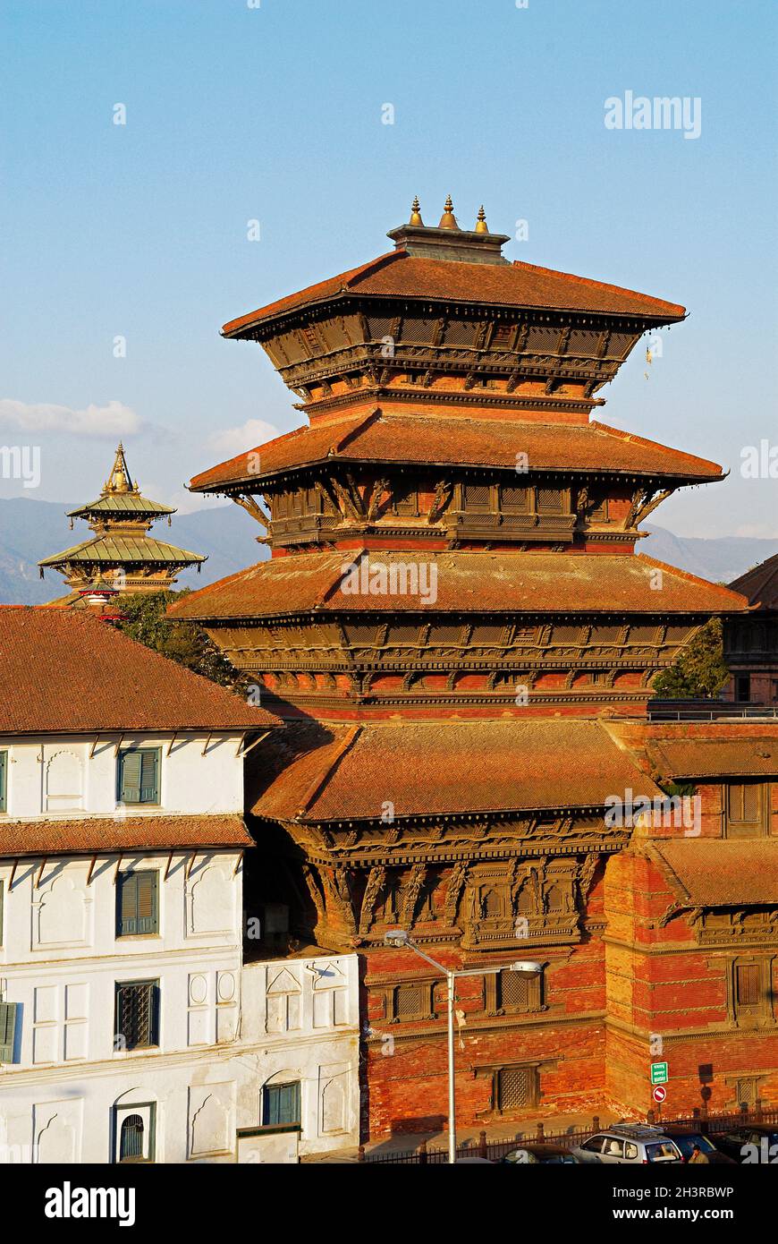 Nepal. Kathmandu valley. Kathmandu. Durbar Square. Basantapur Tower ...