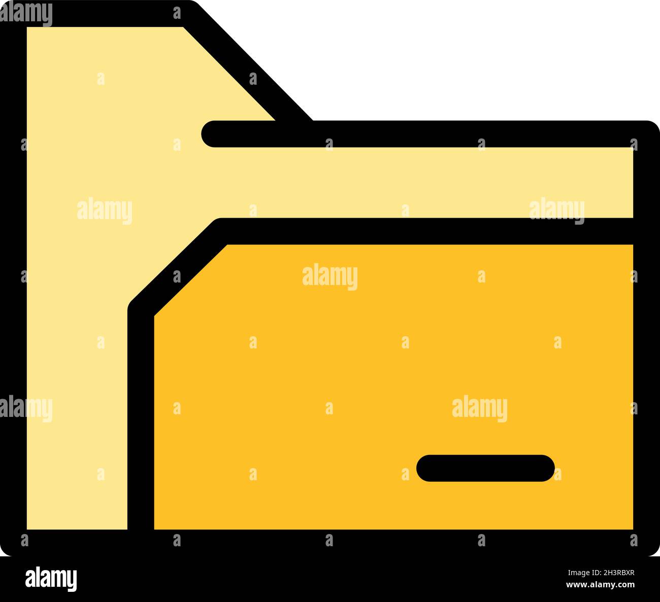 Office Folder Icon Outline Office Folder Vector Icon Color Flat