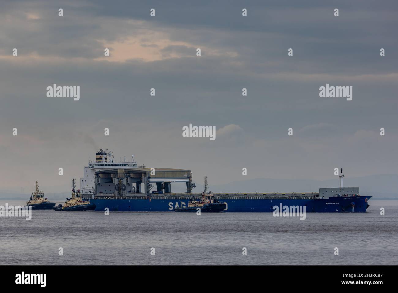 General cargo vessel Panamana heading into Royal Portbury docks Stock ...