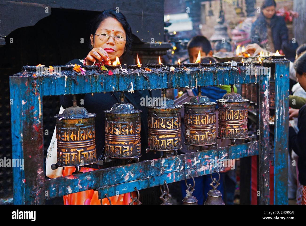 Nepal. Kathmandu valley. Bouddhist temple of Adinath Lokeshwar at ...