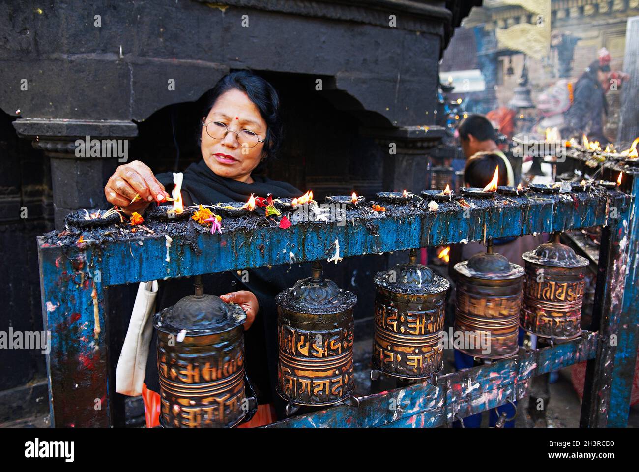 Nepal. Kathmandu valley. Bouddhist temple of Adinath Lokeshwar at ...