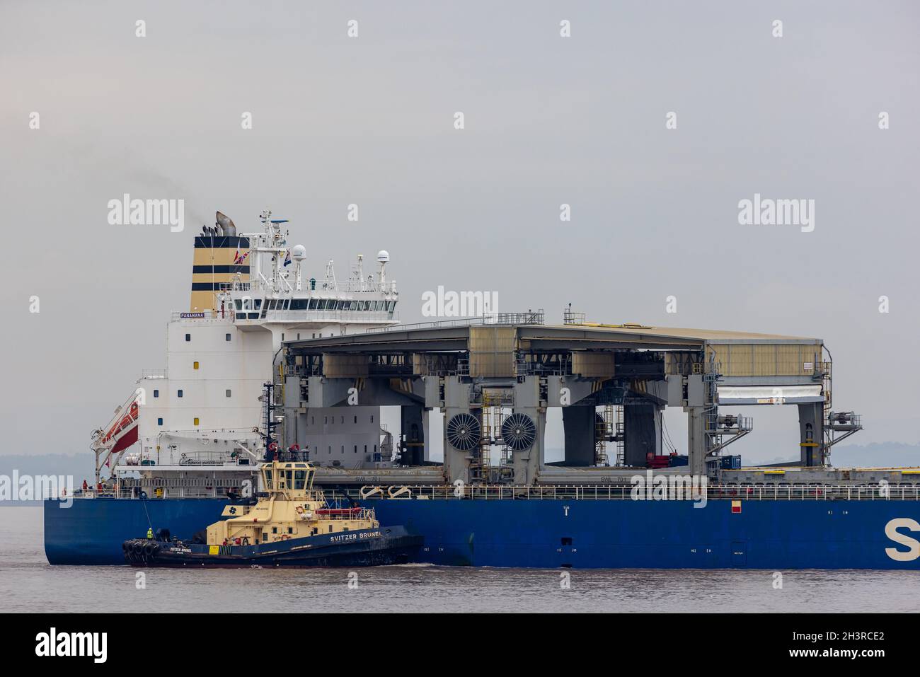 General cargo vessel Panamana heading into Royal Portbury docks Stock ...