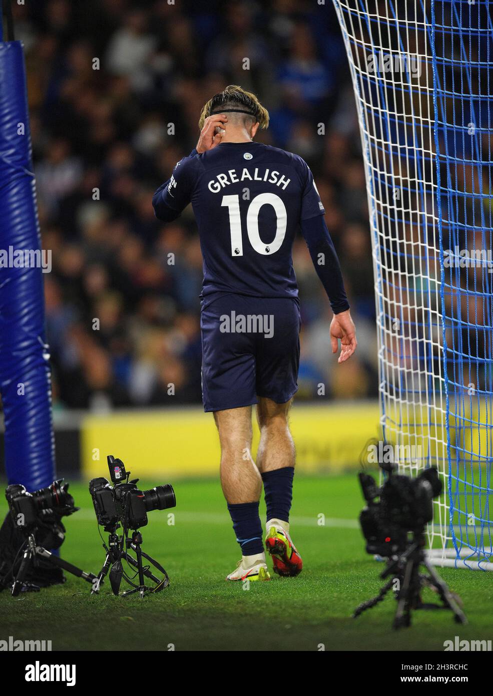 Manchester City's Jack Grealish is substituted during the game at the ...