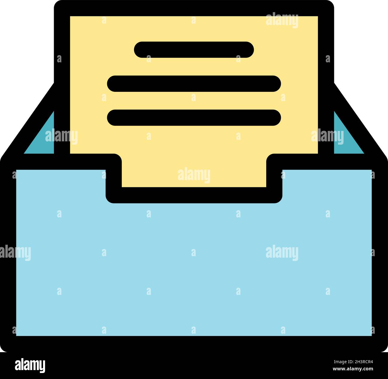 Storage files box icon. Outline storage files box vector icon color ...