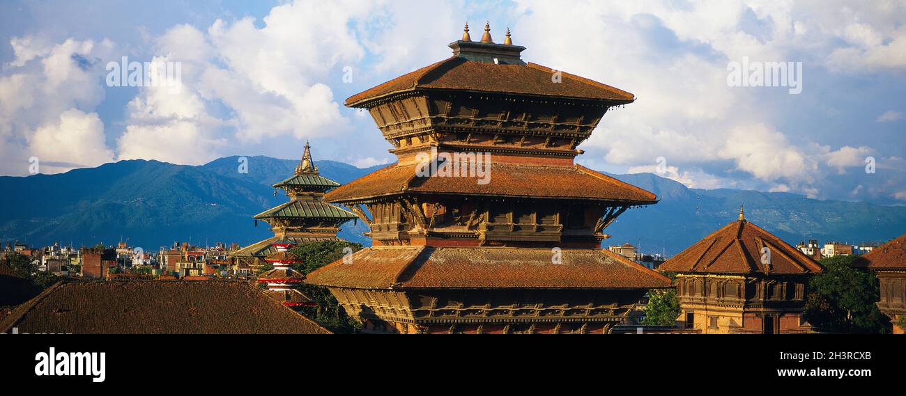 Nepal, Kathmandu valley, Kathmandu, Durbar Square, Basantapur Tower ...