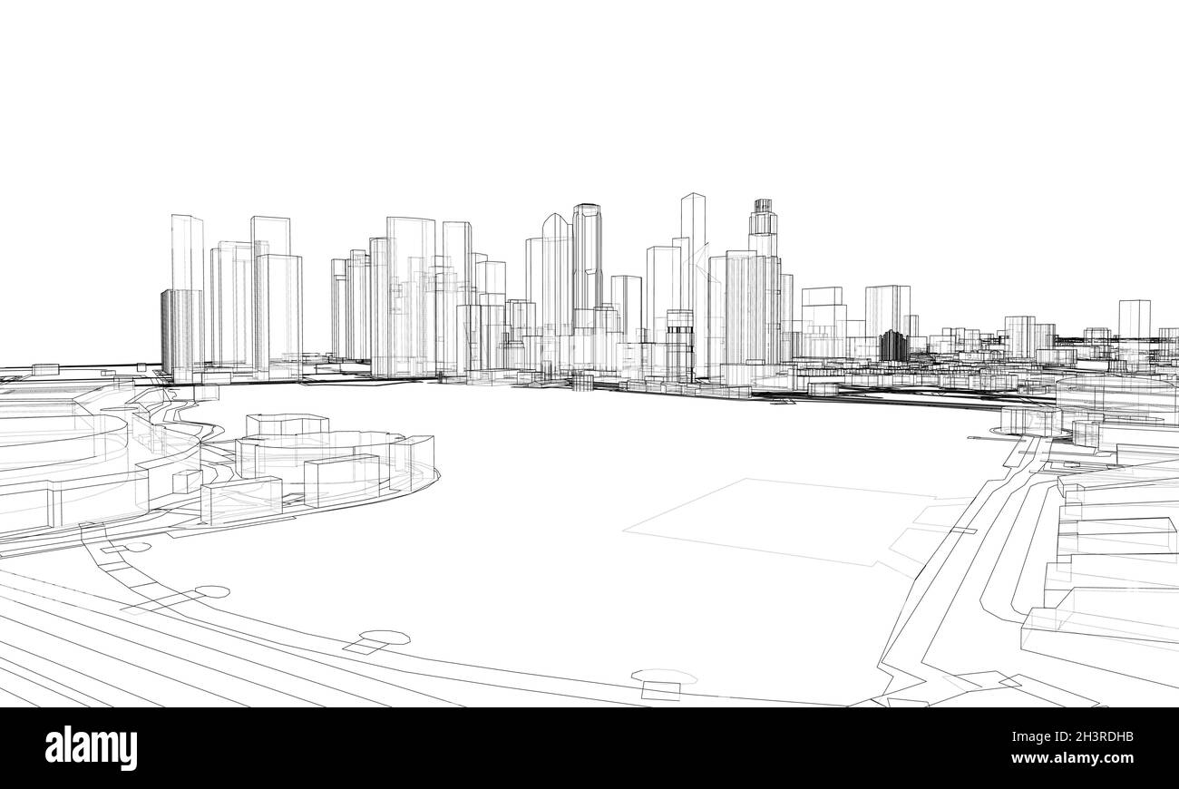 City view. Buildings and streets. Vector Stock Vector Image & Art - Alamy