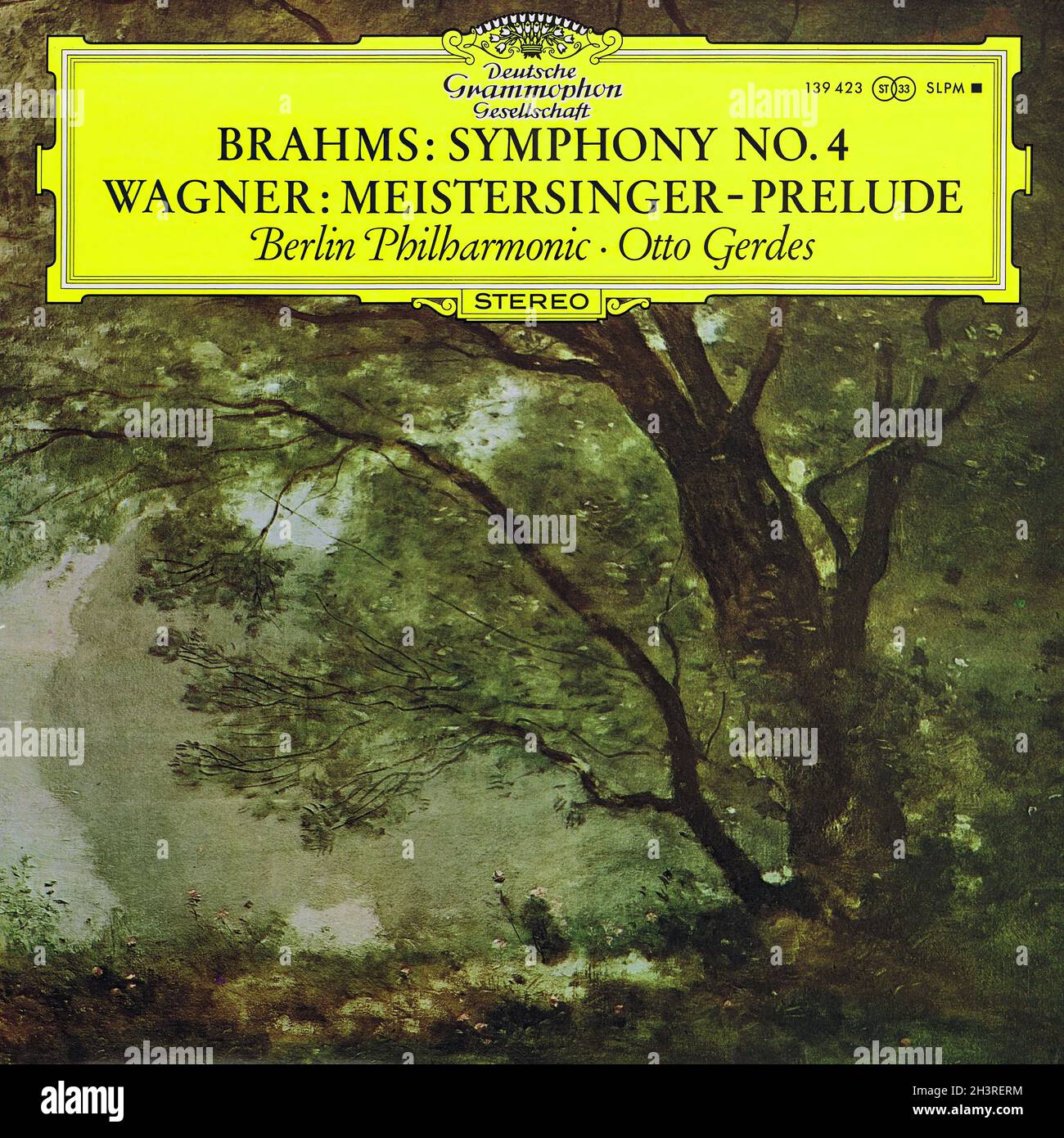 Brahms Symphony 4 - Gerdes DGG Tulips - Classical Music Vintage Vinyl Record Stock Photo - Alamy