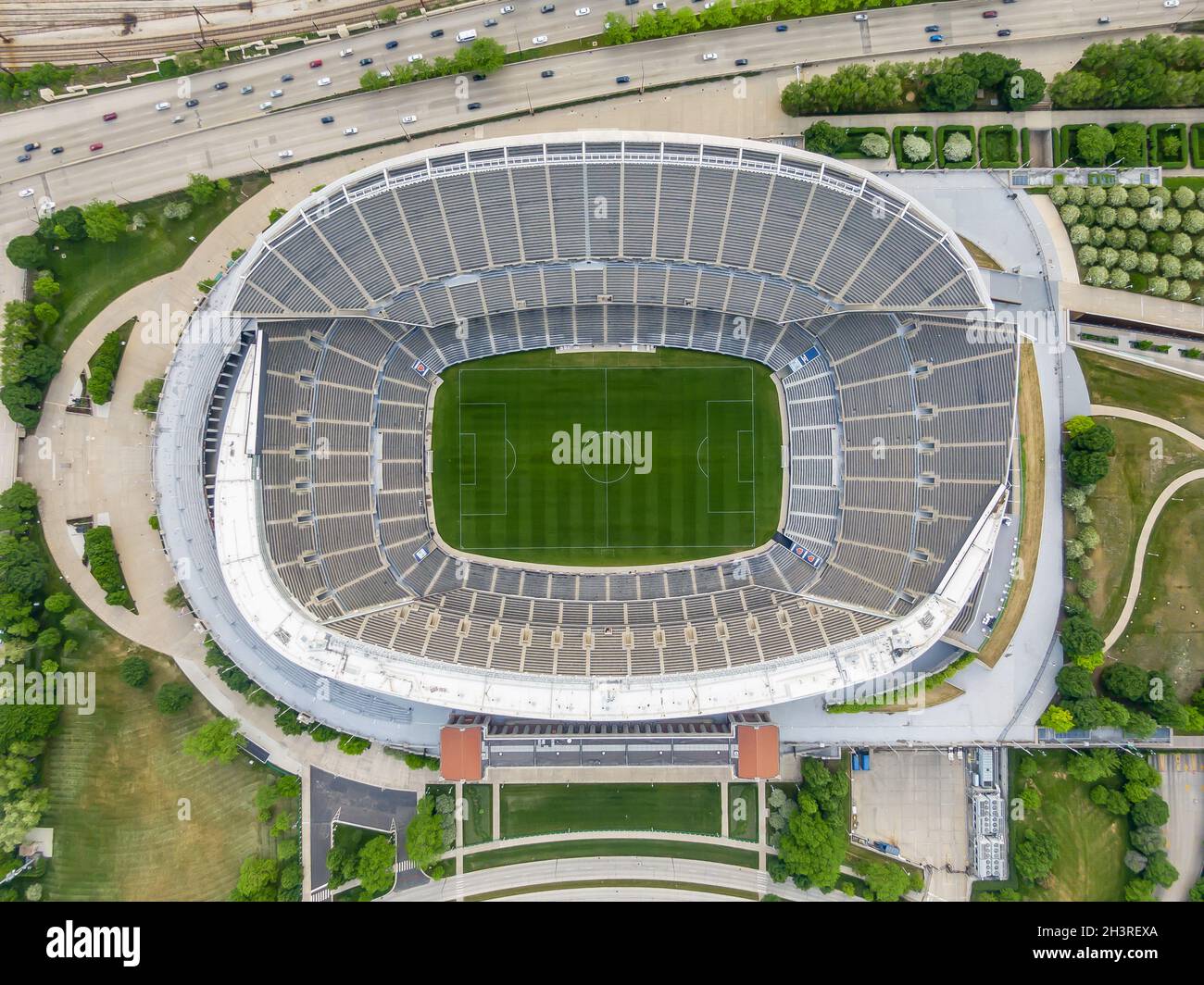 American football field top view hi-res stock photography and images ...