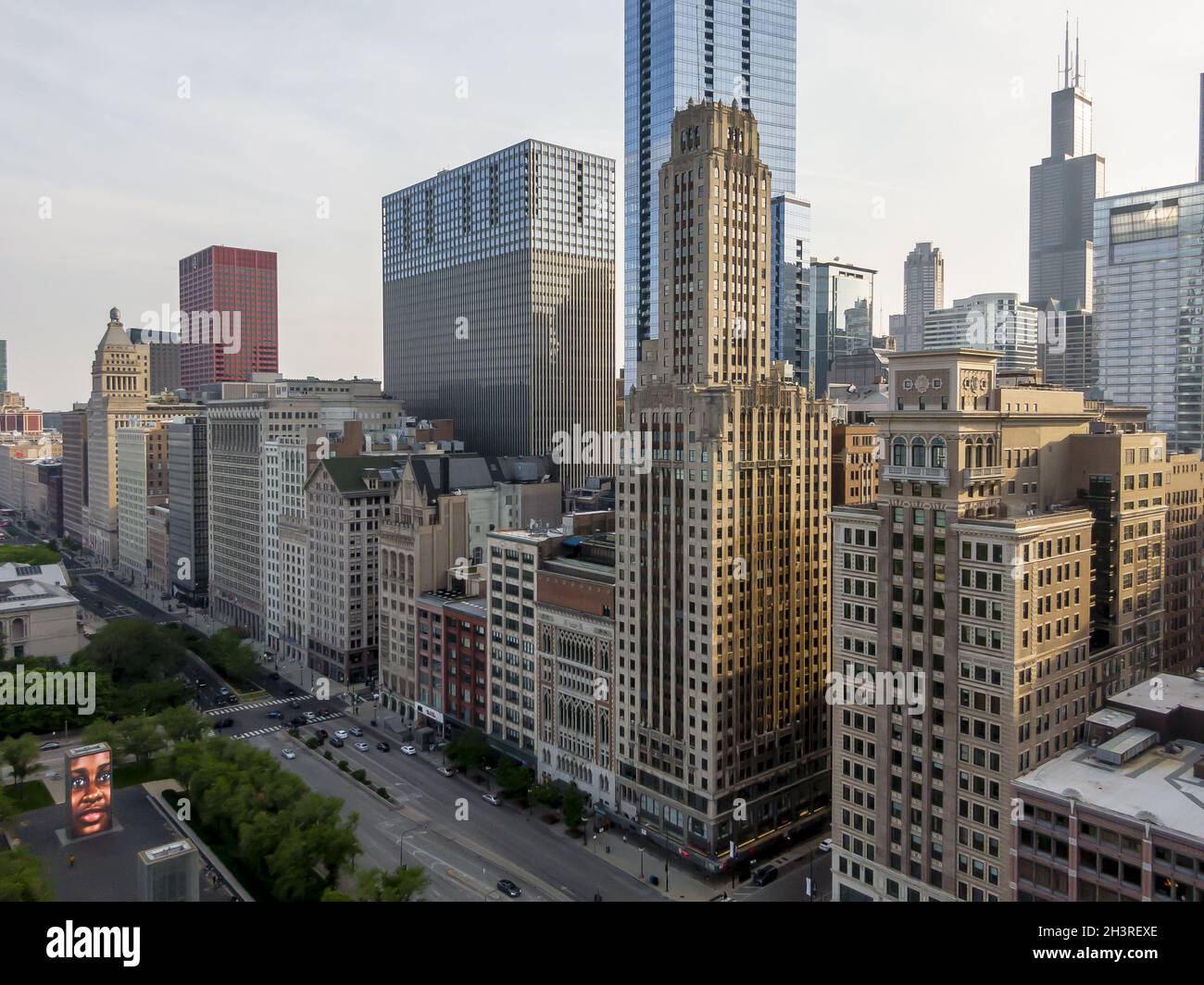 Aerial View Of Downtown Chicago Illinois Stock Photo - Alamy