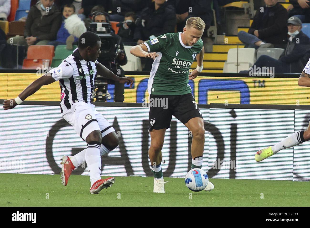 Friuli - Dacia Arena stadium, Udine, Italy, October 27, 2021, 7 Antonin Barak -Verona during ...