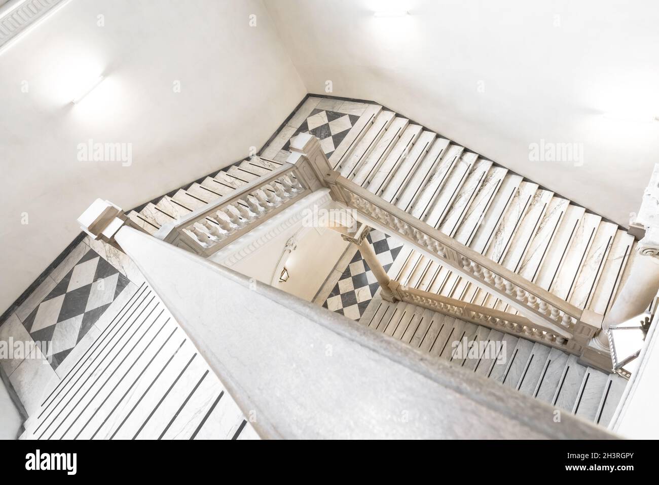 Luxury staircase made of marble in an antique Italian palace Stock ...
