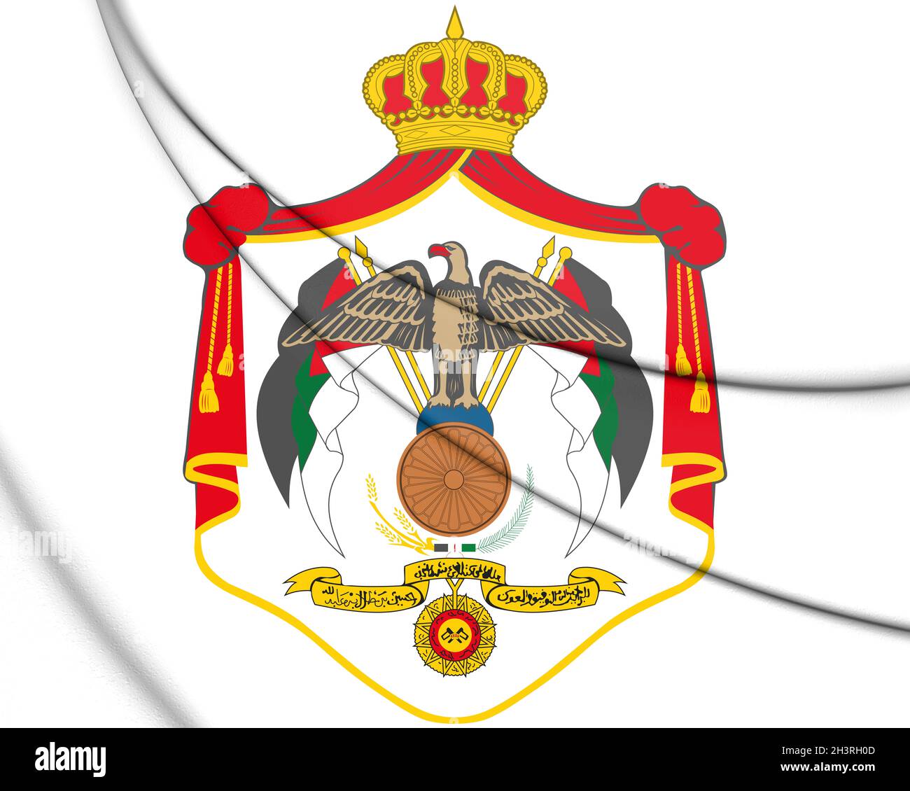 3D Jordan coat of arms. 3D Illustration Stock Photo - Alamy
