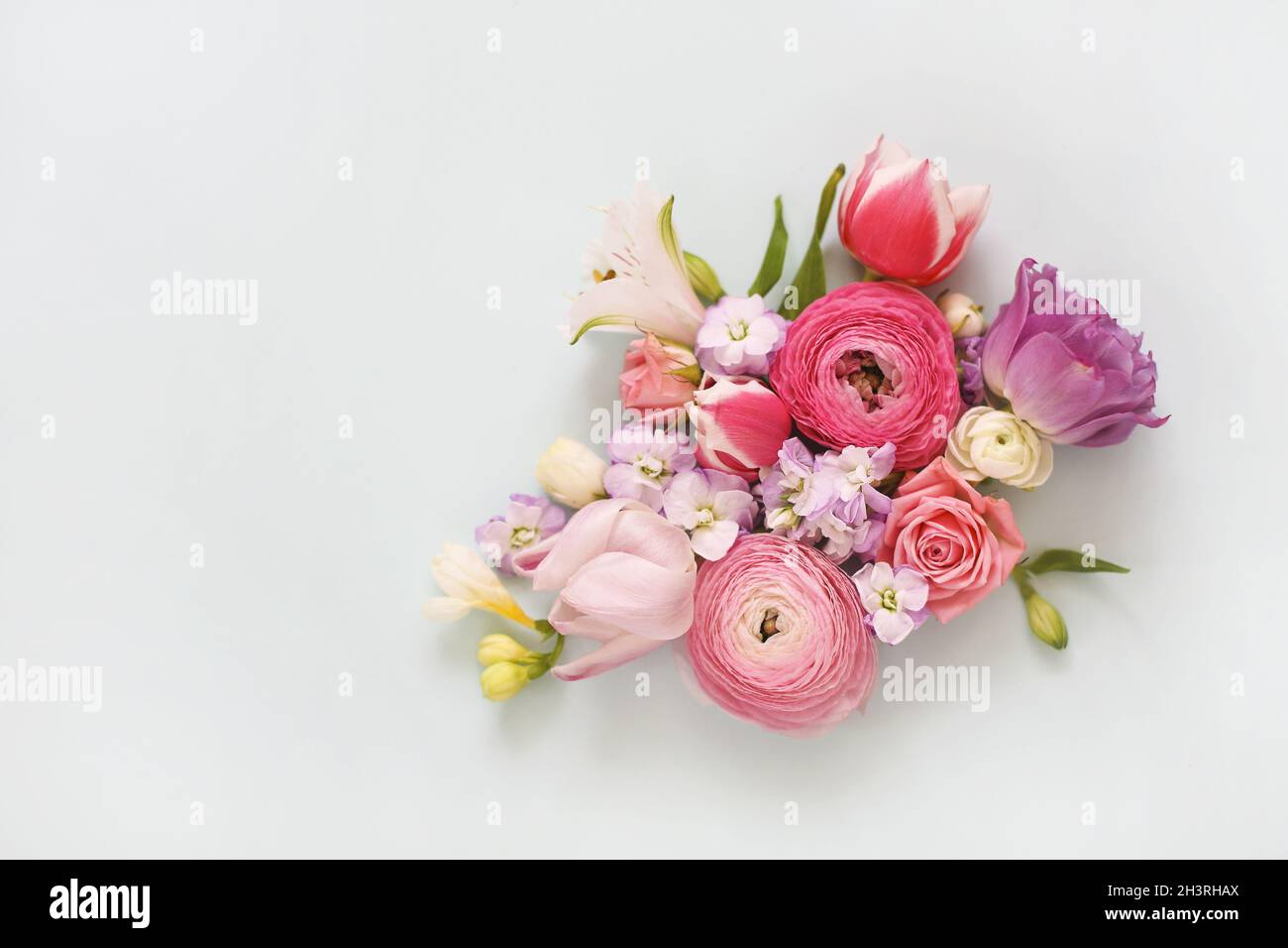 Natural composition of fresh flowers Stock Photo - Alamy