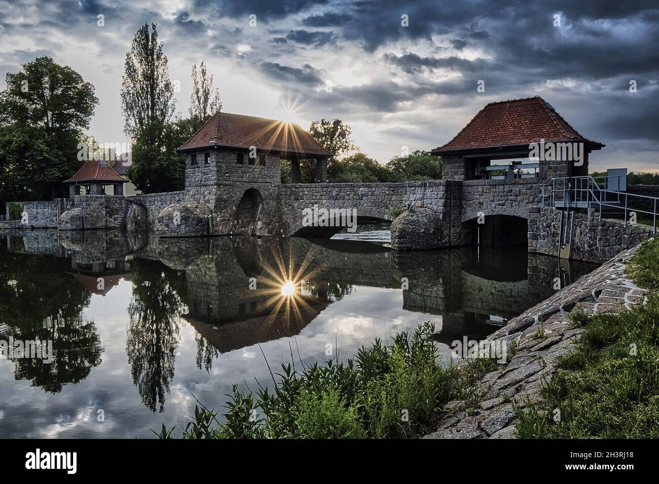 The palm garden weir in Leipzig Stock Photo - Alamy