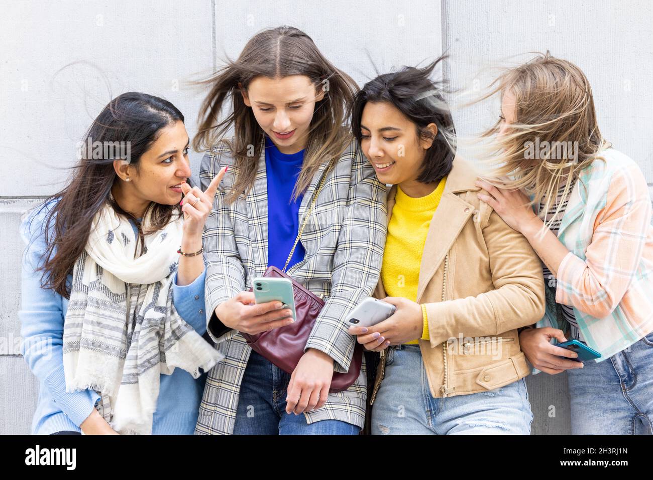 Group young multiethnic friends women hi-res stock photography and ...