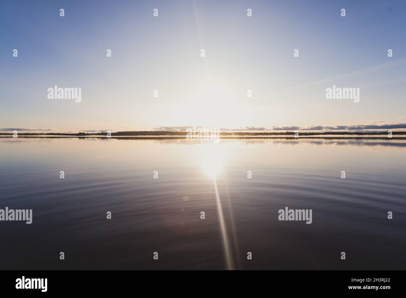 View of Kem River, Kemijoki, in a Liedakkala village in the ...