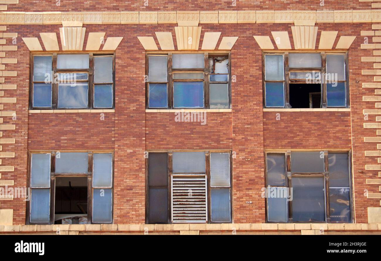 Close-up Building Detail Brick Wall and Windows Stock Photo - Alamy