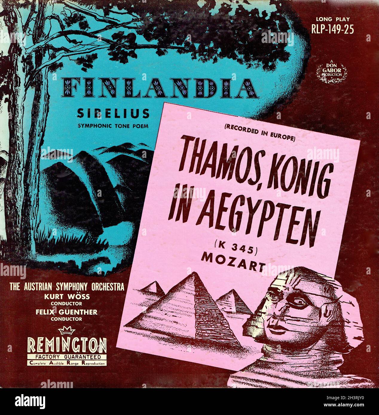 Sibelius Finlandia - Mozart Thamos, King of Egypt - Guenther Remington ...