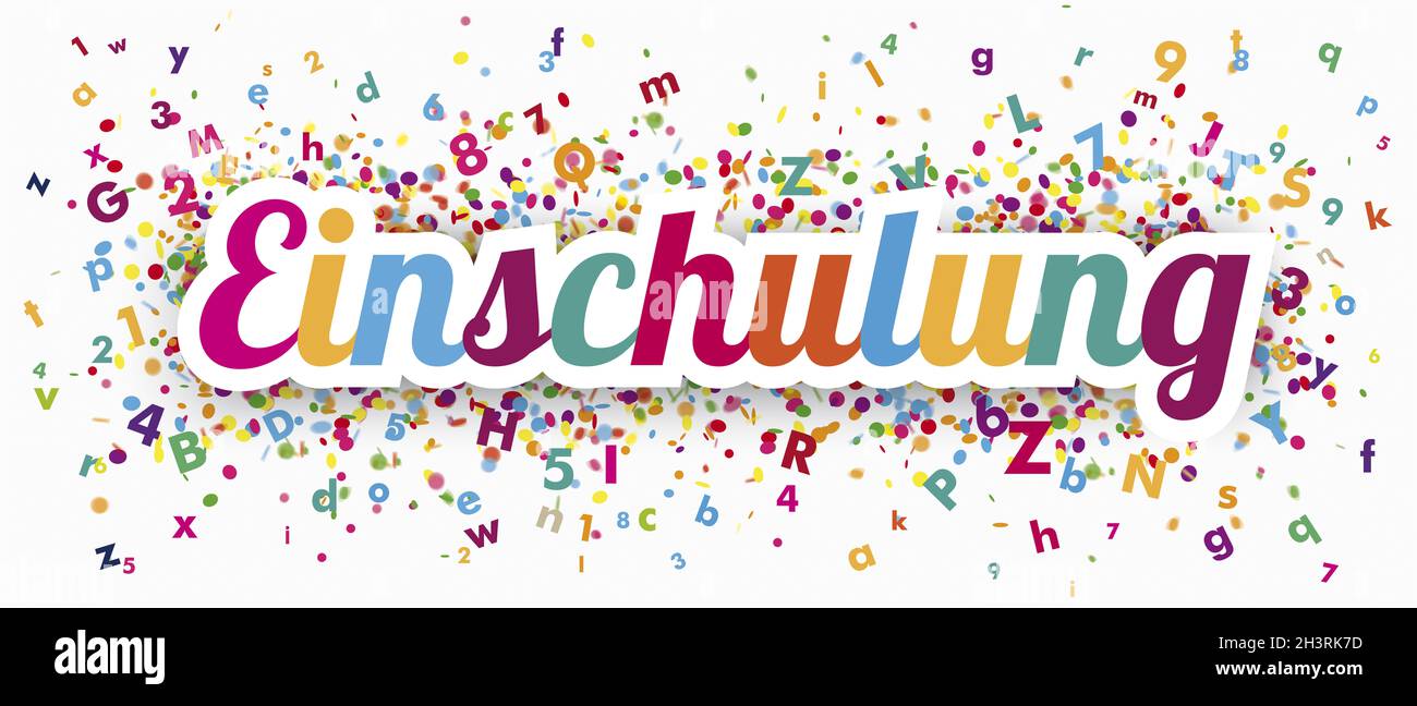 Colored Confetti Letters Numbers Einschulung Stock Photo - Alamy