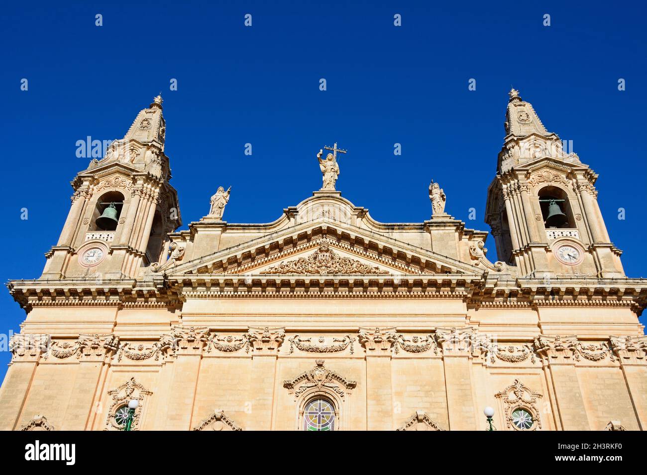 View of Naxxar Parish church, Naxxar, Malta, Europe Stock Photo - Alamy