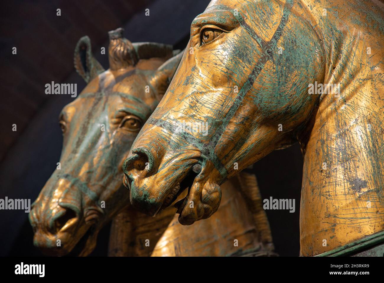 bronze horses at basilica at San Marco square in Venice, Italy Stock Photo - Alamy