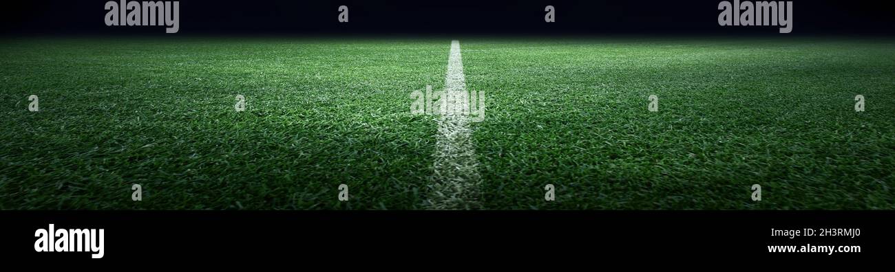 Soccer stadium arena with natural green grass Stock Photo - Alamy