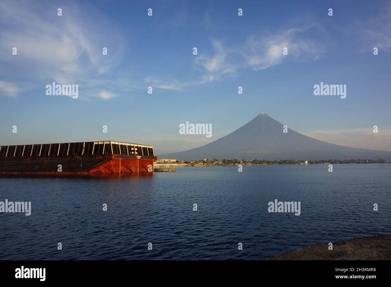 LEGAZPI, PHILIPPINES - Aug 31, 2015: A huge tanker ship anchored in ...