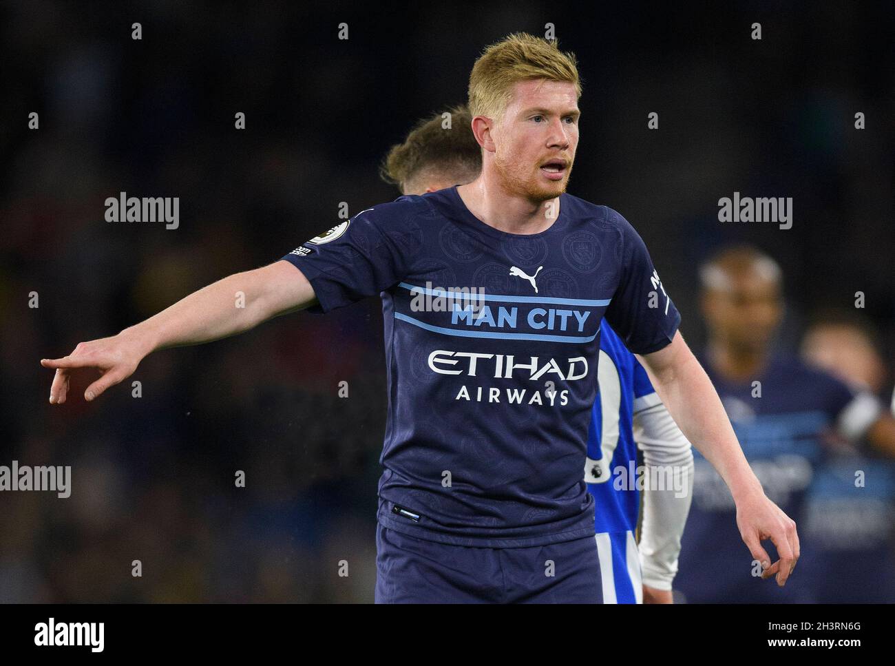 Manchester City's Kevin De Bruyne during the game at the Amex Stadium ...